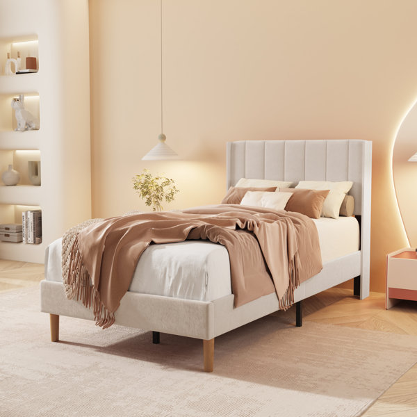 Ebern Designs Tarell Upholstered Wingback Bed And Reviews Wayfair